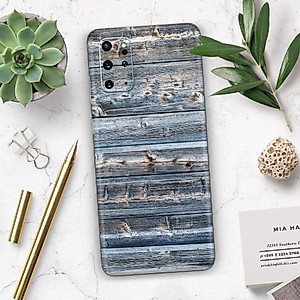 DesignSkinz Vertical Planks of Wood Protective Vinyl Decal Wrap Skin Cover Compatible with The Samsung Galaxy S20 (Screen Trim & Back Glass Skin)