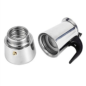 100ml Stainless Steel Mocha Coffee Pot Kettle Stove Top Espresso Make Pot, Sliver