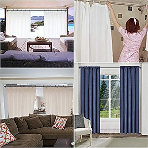 TEECK Shower Curtain Rod, 48-85 Inch Adjustable Tension Spring, Premium Stainless Steel, Anti-Slip, No Driling, No Rust, for Bathroom,Silver,Easy to use