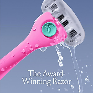 Billie Razors for Women Shave Kit – Women’s Razor + 4 x 5-Blade Razor Refills + Magnetic Holder – Malibu
