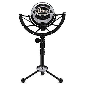 Blue Microphones Snowball USB Microphone (Brushed Aluminum) Bundle with Shock Mount (2 Items)
