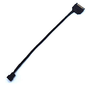 2 Pack SATA to 3 Pin / 4 Pin PMW 12V PC Case Fan Power Adapter Cable, 3-Pin or 4-Pin (PWM Connector) to 15 Pin SATA Computer Cooler Cooling Fan Power Cable