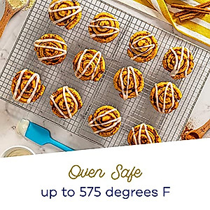 Ultra Cuisine Oven-Safe, Dishwasher-Safe 100% Stainless Steel Cooling and Baking Rack Set Heavy Duty Tight-Wire - 11.5 x 16.5-inch - Set of 2 - Half Sheet Pan Cooling Racks