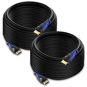AURUM CABLES 4K HDMI Cable 40ft Long 2 Pack, 4K@60Hz High Speed HDMI Cord with Ethernet, Supports UHD Resolution, ARC, 3D, CL3 Certified - Compatible with HDTV, PC, Laptop, PS3, Xbox, Blu-ray