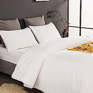 Houseri White Velvet Comforter Set Twin Fluffy White Bedding Comforter Flannel Bedding Twin All White Furry Bedding Sets Kids Fuzzy Comforter Plain White Sherpa Bedding Comforters Sets Twin