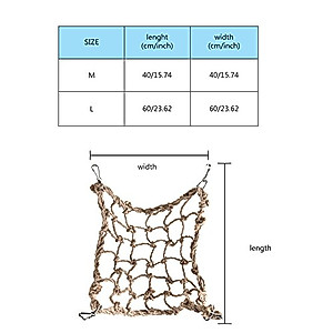 Litewoo Bird Rope Perch Swing Climbing Net Toy Parrot Hammock for Cockatiels Conures Budgie Parakeet Cockatoo Rat Gerbil Chinchilla L