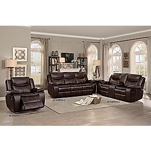 Homelegance Bastrop Double Reclining Sofa (Manual), Brown
