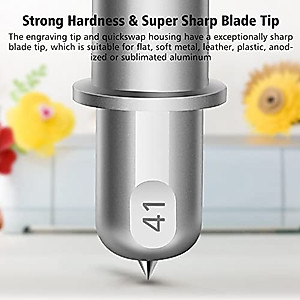 Engraving Tip and QuickSwap Housing, Replacement Premium Carbide Steel Engraving Tip + QuickSwap Housing, Perfect Engraving Tool, Silver