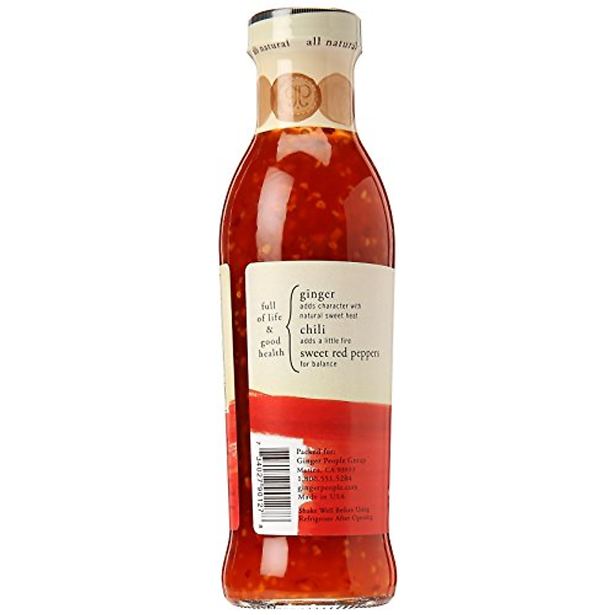 Ginger Sweet Chili Sauce – Sweet and Spicy Dip Cooking Sauce | Organic and Brings Natural Taste of Ginger, Chili, and Red Pepper | Full of Life and Good Health | 12.7 oz