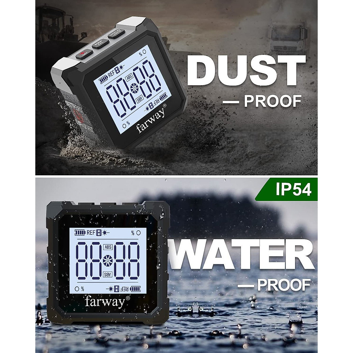 Digital Angle Finder with Laser - Magnetic Digital Angle Gauge Protractor,Cube Inclinometer with LCD Display for Accurate Measuring