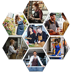 RunningBear Cat Titanic Bib Apron Waterproof Funny Apron for Restaurant, Salon, Cafe, Kitchen with Adjustable Straps Large Pocket for Women Men Chef