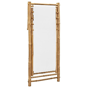 CUSON Sling Chair Outdoor | Adjustable Folding Deck Chair | Patio Foldable Chair for Garden Beach Outside | White Bamboo and Canvas 44.1" x 23.6" x 29.5"