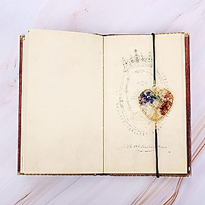 Yoption 2 Pack Tree of Life Elastic Bookmark, Golden Heart Shape Vintage Bookmarks with 7 Chakra Crystals Healing Stone Beaded Pendant for Student Teacher Graduation Mothers Day Christmas Gift