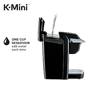 Keurig K15 Coffee Maker, Single Serve K-Cup Pod Coffee Brewer, 6 to 10 Oz. Brew Sizes, Black