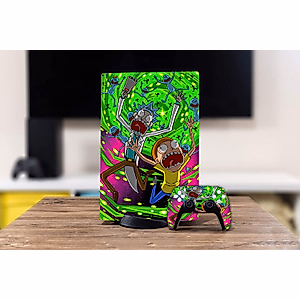 GaeErFut Anime P-S5/Play-station Protectors Skins Cover,Disc Edition Console Controller Skins Cover Protectors,Scratch Resistant, Bubble-Free Stickers Protectors Accessories