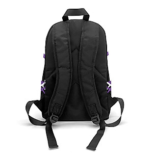 Yeshop Cheerleader Cheer Purple 1 Personalized Backpack for Teen Boys Girls,Custom Travel Backpack Bookbag Casual Bag Name Gift