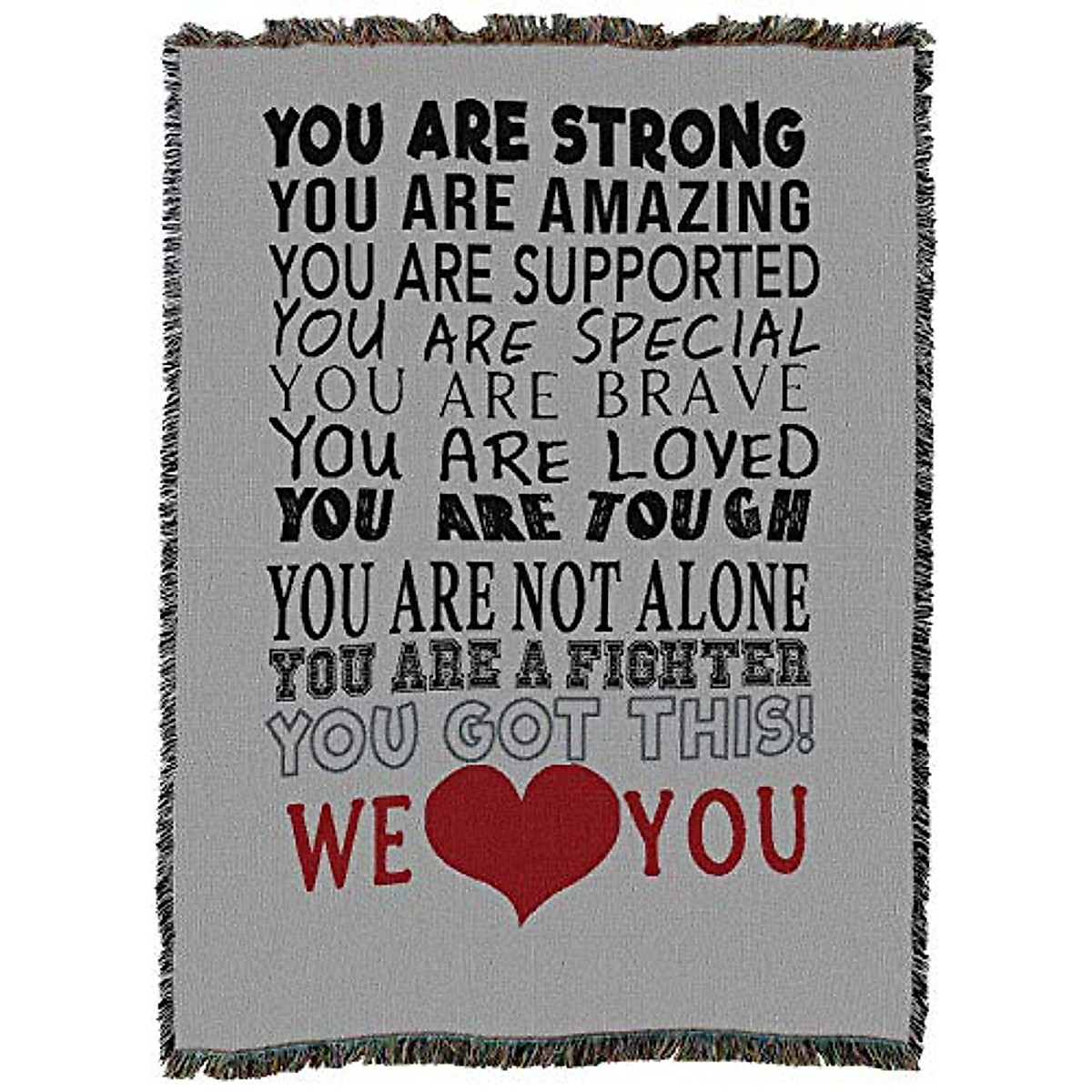 Pure Country Weavers You are Strong You Got This Blanket - Gift Tapestry Throw Woven from Cotton - Made in The USA (72x54)