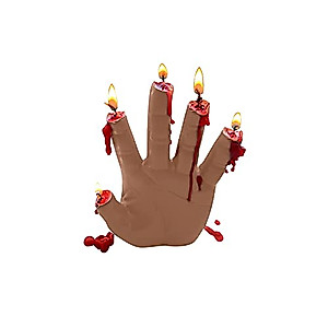Bleeding Hand Candle Bloody Palm Wax Light Halloween Horror Decoration Prop