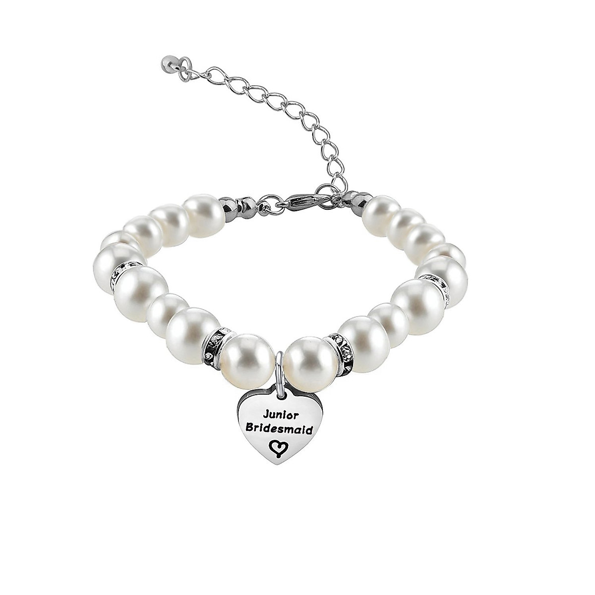 Zuo Bao Bridesmaid Jewelry Gift Crystal Pearl Bracelet for Chief/Junior Bridesmaids (Junior Bridesmaid)