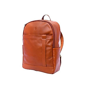 Trendz n ideas Genuine Leather Laptop Backpack For Men's-Classic Slim Leather BackPack For Traveling College Casual Backpack (Tan)