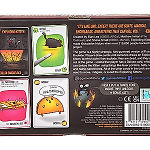 Exploding Kittens Card Game - Original Edition, Fun Family Games for Adults Teens & Kids - Fun Russian Roulette Card Games - 15 Min, Ages 7+, 2-5 Players