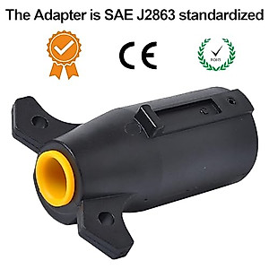 CXTM Trailer Plug, 7 Way Trailer Plug 7 Pin Trailer Plug 7 pin Trailer - Wiring Harness Connector - for rv Trailer, Bike Trailer - Blade Connector