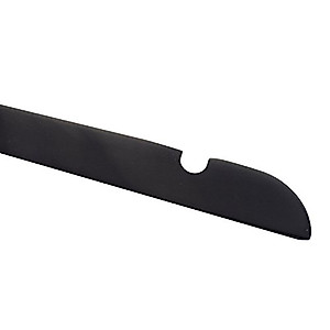 NAHANCO 20817 Wooden Top Hanger, Flat, 17", Rubberized Black Coating (Pack of 100)