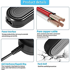 TKDY ACK-E15 AC Power Adapter LP-E12 Dummy Battery DR-E15 DC Coupler Charger Kit for Canon EOS Rebel SL1, 100D DSLR, Kiss X7, PowerShot SX70 HS Cameras.