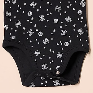 Amazon Essentials Disney | Marvel | Star Wars Unisex Babies' Short-Sleeve Bodysuits, Pack of 6, Star Wars Tiny Trooper, 0-3 Months