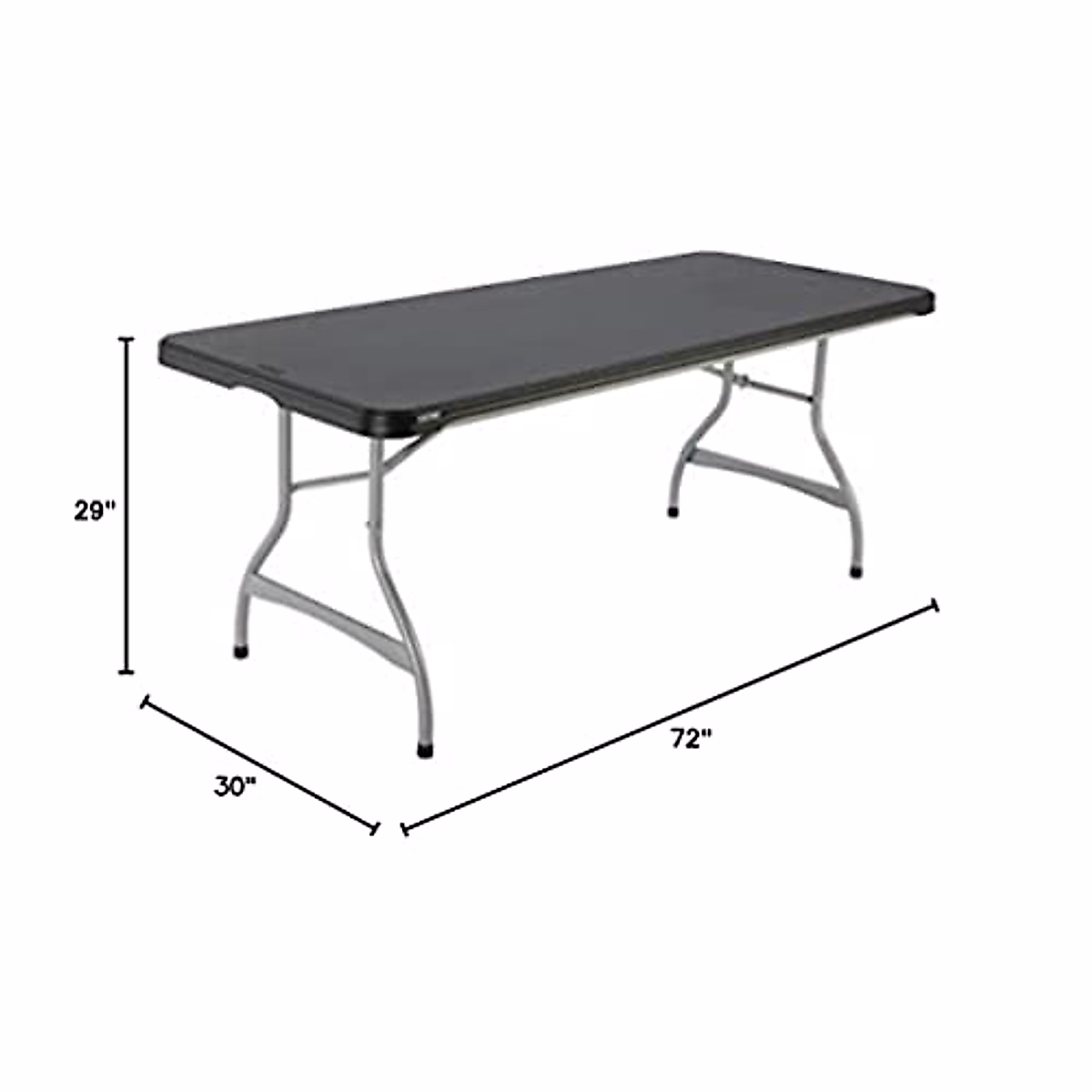 Lifetime Products 280350 Commercial Stacking Folding Table, 6', Black