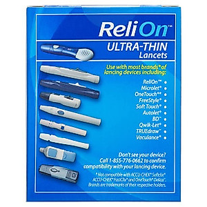 Relion Premier Test Strips 100 Count Bundled with ReliOn Ultra-Thin Blood Lancets, 100 Count and Pill Organizer by Samba Life