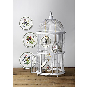 Portmeirion Botanic Gardens Birds Individual Oatmeal or Soup Bowl | 6.5 Inch Bowl with Baltimore Oriole Motif | made of Fine Earthenware | Dishwasher and Microwave Safe | Made in England