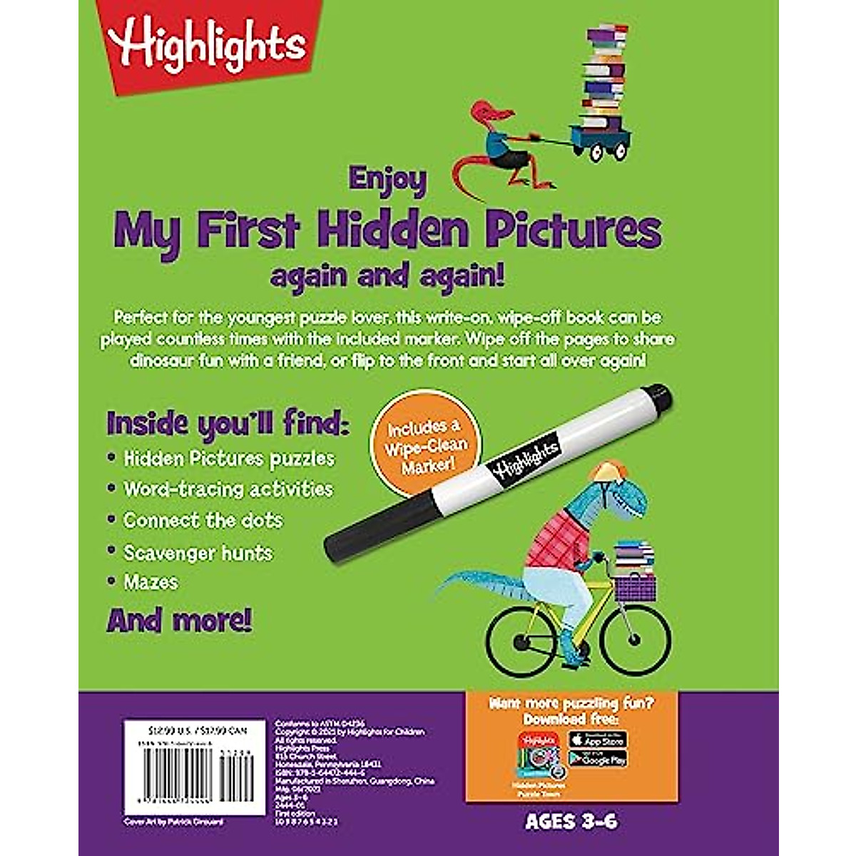 Write-On Wipe-Off My First Dinosaur Hidden Pictures (Write-On Wipe-Off My First Activity Books)