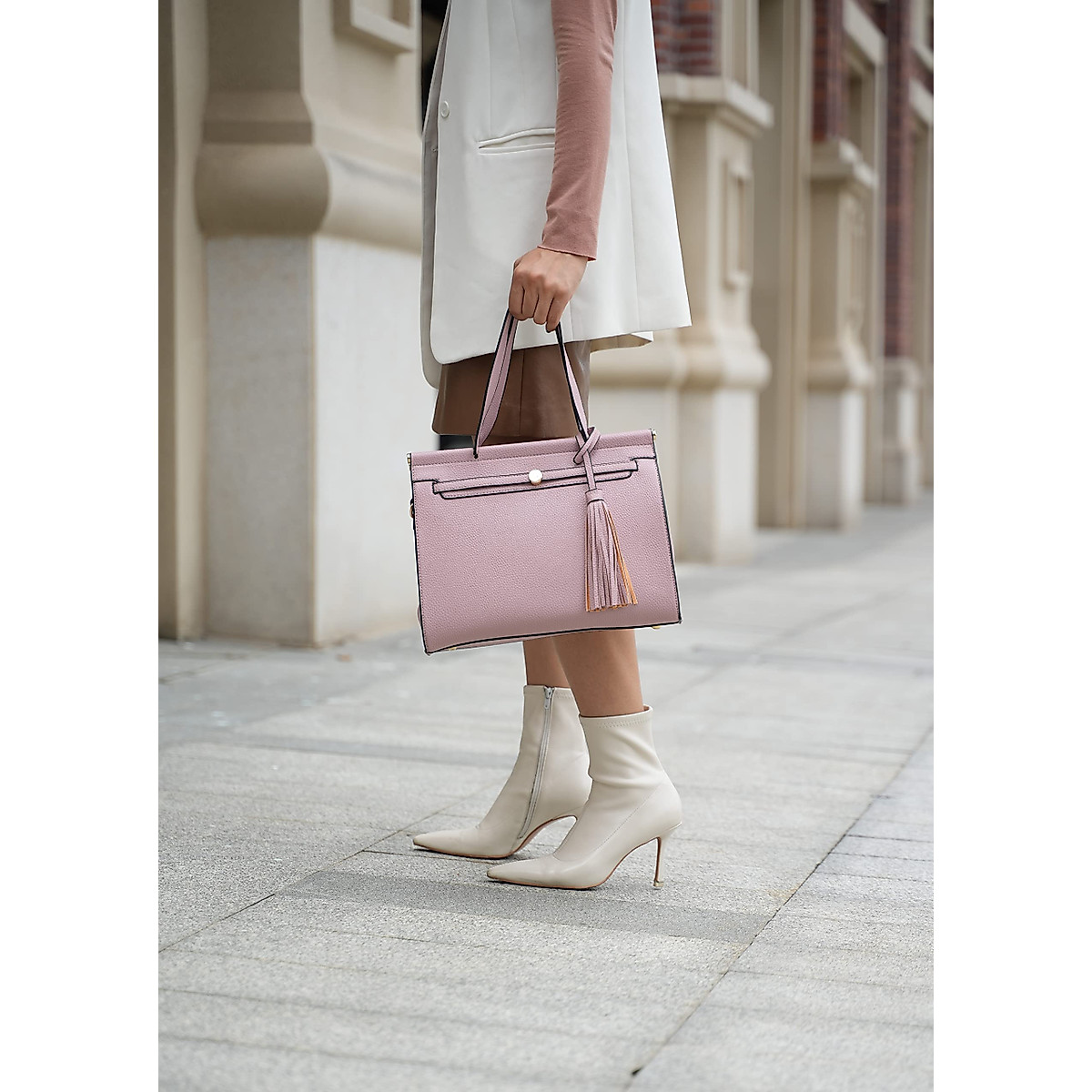 MKF Collection Satchel bag With Wristlet Wallet for Women’s Crossbody Tote Handbag Top-Handle Purse