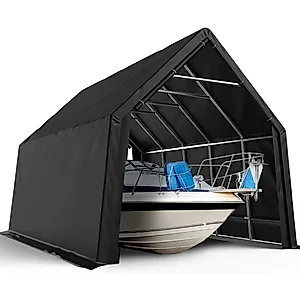 KING BIRD 13' x 20' Heavy Duty Carport Anti-Snow Carport, Full-Size Truck, Outdoor Storage Shelter Shed Instant Garage Car Canopy with Reinforced Ground Bars