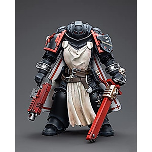Pipigirl JoyToy × Warhammer 40K Genuine License 1/18 Soldier, Black Templars Primaris Sword Brethren, 4inch Army Military Extreme Warrior Models Action Figures Kits (Harmund)