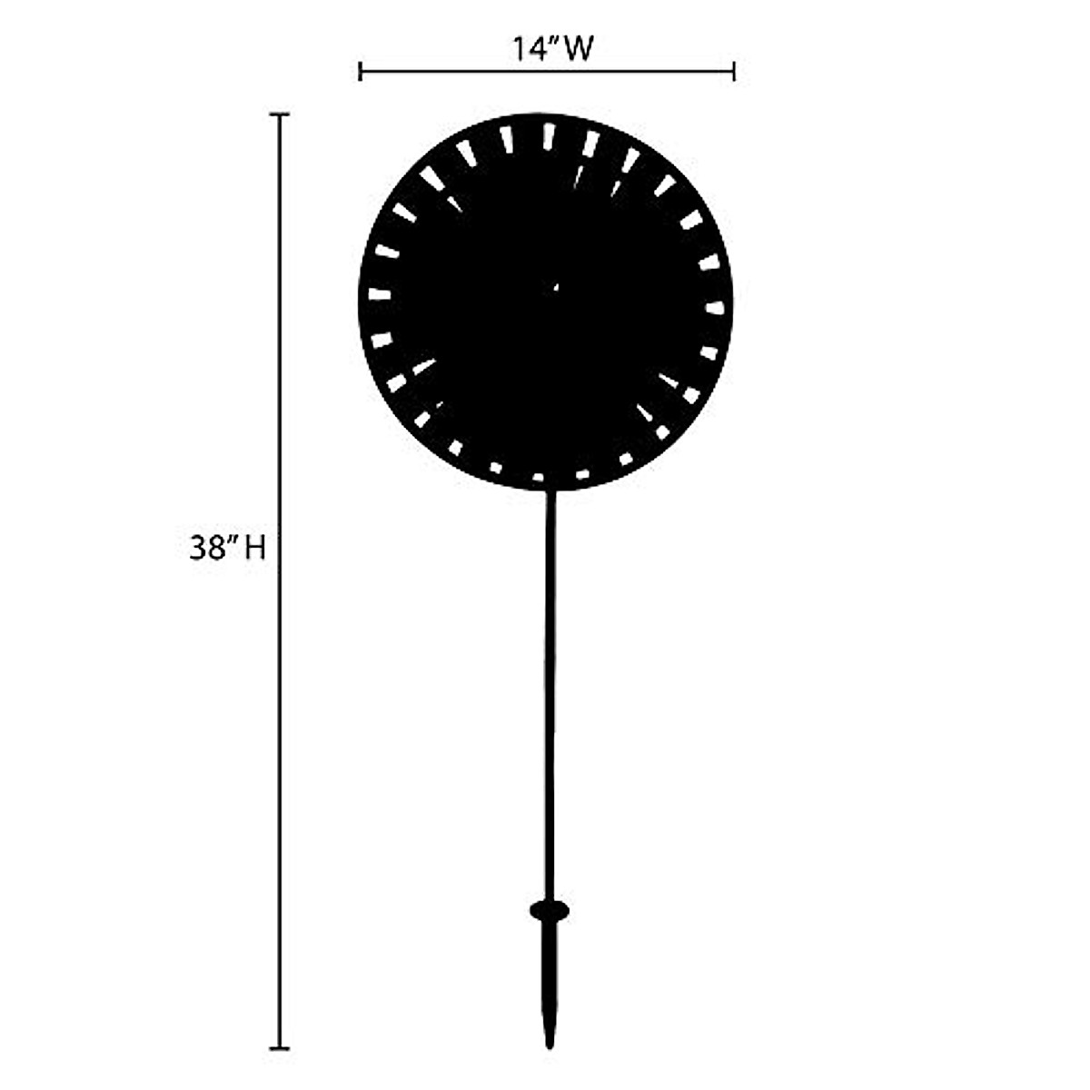In The Breeze Rainbow Triple Wheel Spinner- Ground Stake Included - Colorful Wind Spinner for your Yard and Garden