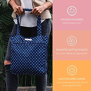 JuJuBe Be Light Zippered Tote Bag, Beach Bag, Work Bag, Diaper Bag Tote, Lightweight Zippered Tote
