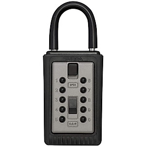 Kidde AccessPoint 001166 KeySafe 3-Key Portable Push Button Key Safe Box, Titanium Gray