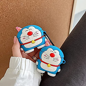 Compatible with AirPods 3rd Generation Case, [2021] Cute 3D Cartoon Doraemon Airpods 3 case with Keychain, Soft Silicone for Apple Airpods 3 Charging Case (Doraemon)