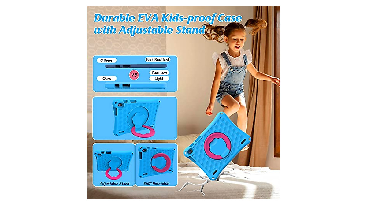 Kids Tablet 10 inch Android with Parental Controls & Kid-Proof Case