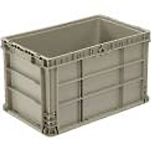 Monoflo Straight Wall Handled Storage Container Tote, 24 x 15 x 14.5, Gray