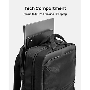 tomtoc 15.6-inch Protective Laptop Backpack for Business Office College, Travel Commuter Backpack with USB Charging Port for Up to 15.6” Laptop MacBook, Water-resistant Computer Bag for Men Women, 22L