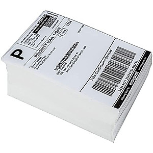 9527 Product Fanfold 4 x 6 Direct Thermal Labels White Perforated Shipping Labels,500 Labels per Stack,1 Stack