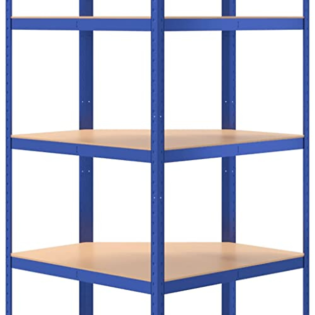 vidaXL 5-Layer Corner Shelf in Blue - Steel & Engineered Wood Material - Ideal for Residential and Commercial Storage - Meets California Proposition 65 Standards