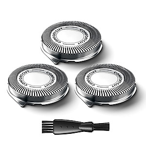 SH30 Replacement Heads for Shaver 2300 3800 Series 3000, 2000, 1000 and S738 Click and Style, 3Pack ComfortCut Shaving Heads with Durable Sharp Blade, Easy Replace, with Cleaning Brush