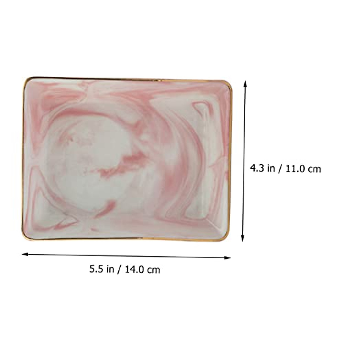 NOLITOY 1pc Marble Storage Tray Necklace Ring Holder Porcelain Jewelry Trinket Tray Necklace Display Dish Trinket Dish Perfume Tray Desk Tray Jewelry Plate Decorate Earrings Miss Ceramics