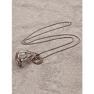 joymiao Long Boho Necklace Womens Leather Necklace Birdcage Leather Pendant Necklace Circle Long Choker Necklaces for Women