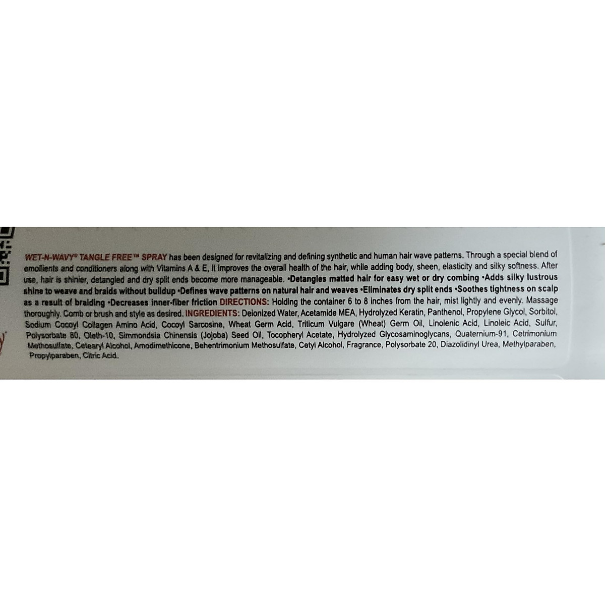 Wet N Wavy Vitamin E Leave-in Conditioner 12 Oz