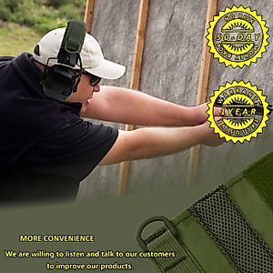 PROHEAR GEP02 Gel Ear Pads and HC01 Tactical Headset Cover for Howard Leight by Honeywell Impact Sport Sync Leightning Earmuffs